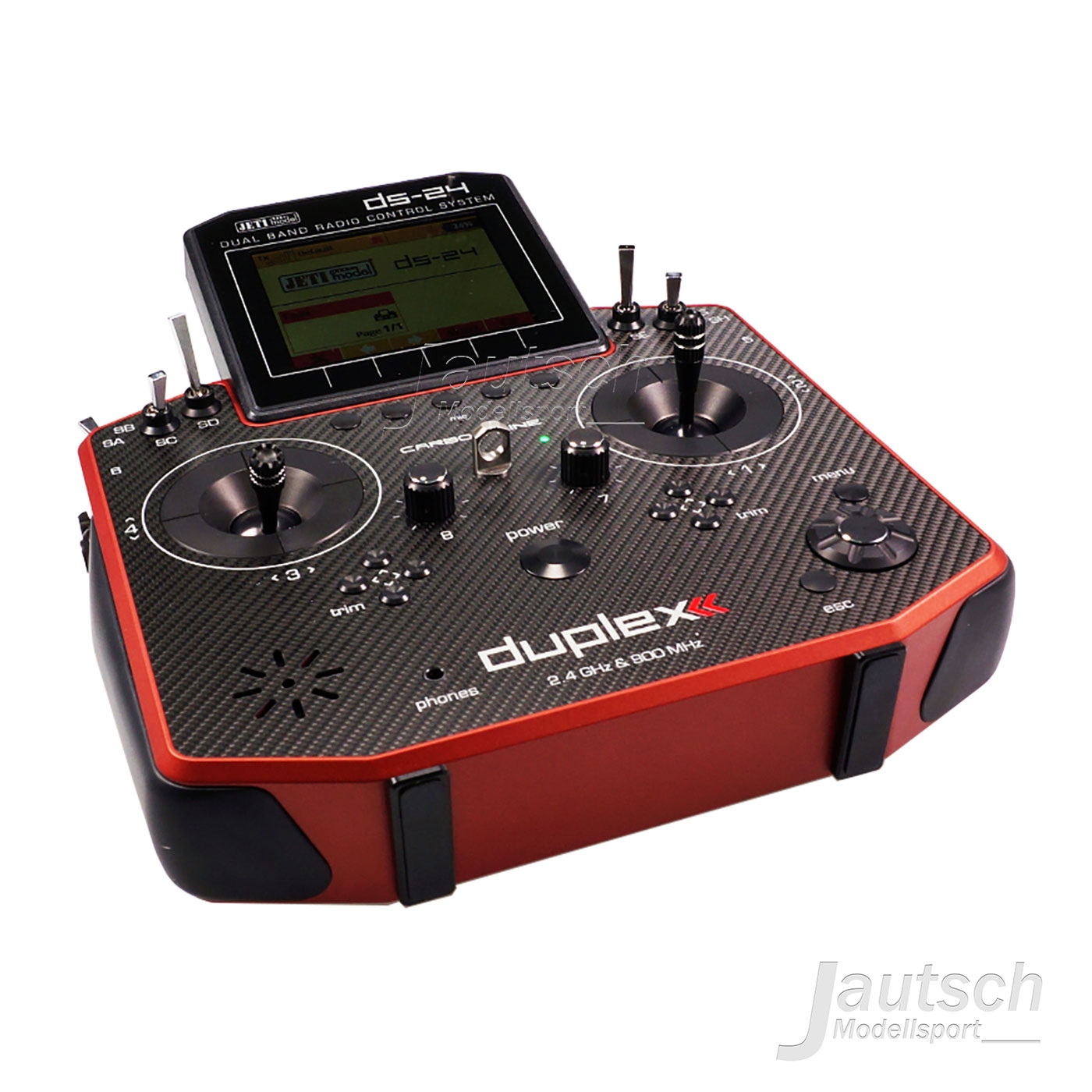 Jeti Duplex - Handsender DS-16 II Carbon Line - Multimode - LiPo Heizkoffer